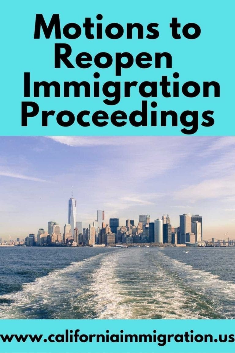 Motion to Reopen to get back into Immigration Court